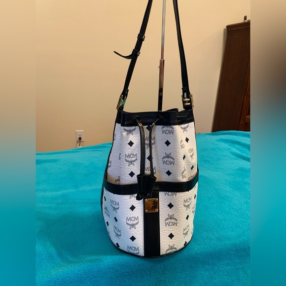 MCM | Bags | Authentic Vintage Mcm Dessau Drawstring Bag In Visetos ...